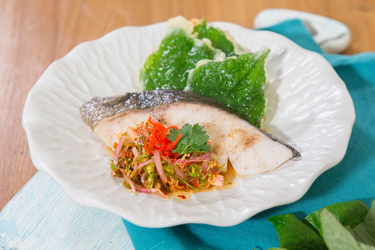 Alaska Black Cod with Spicy Dressing and Crispy Betel Leaves - Alaska ...